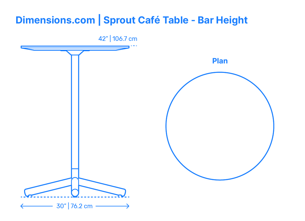 Bar Tables Dimensions Drawings Dimensions