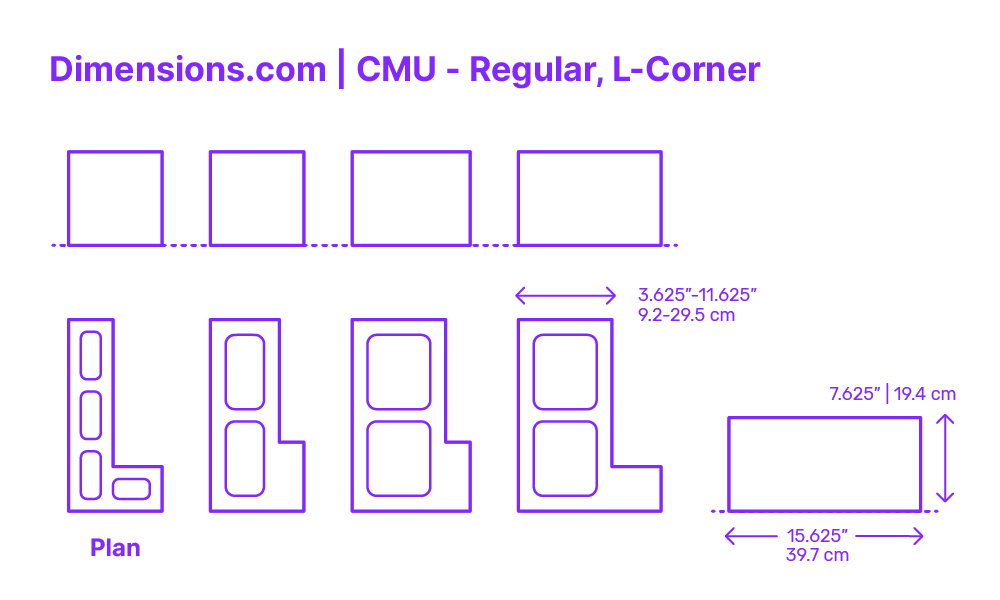 CMU Pilaster Dimensions Drawings Dimensions