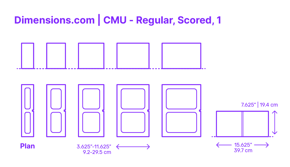 CMU Pilaster Dimensions Drawings Dimensions
