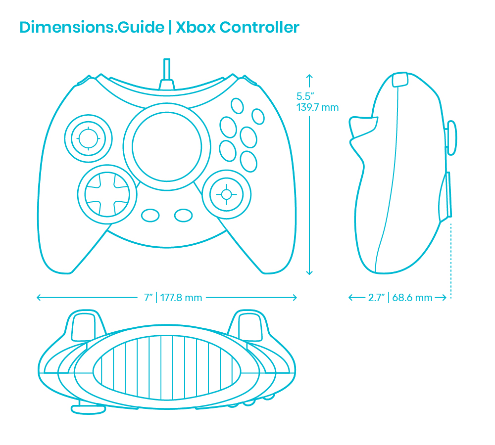 Xbox One Controller Dimensions Drawings 52 OFF Xbox One Controller Dimensions Drawings 52 OFF